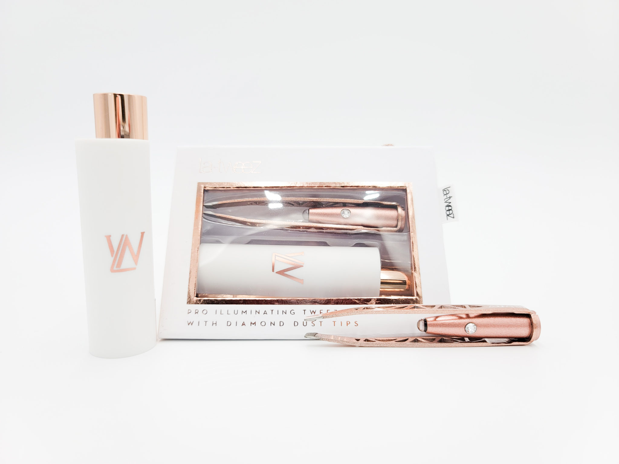 La-Tweez Rose Gold Pro With Diamond Dust Tips - N.B.T. Inc